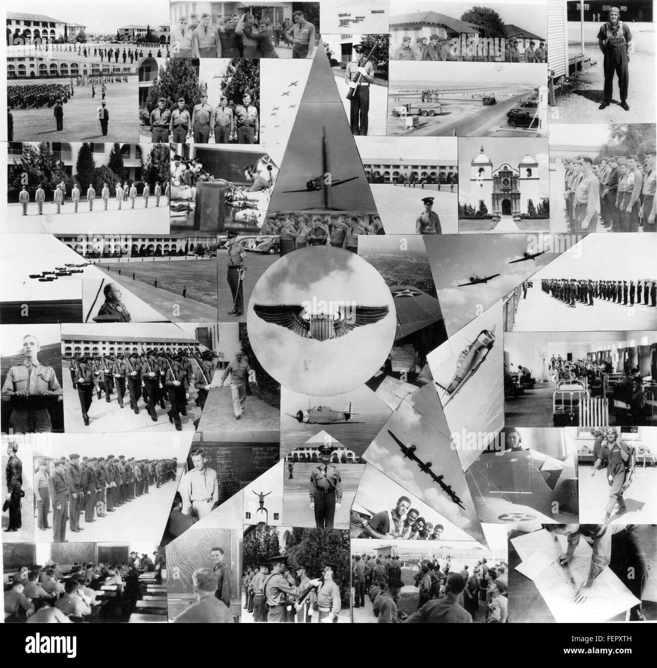 This photo montage of Randolph Field showcases the historic aviation ...