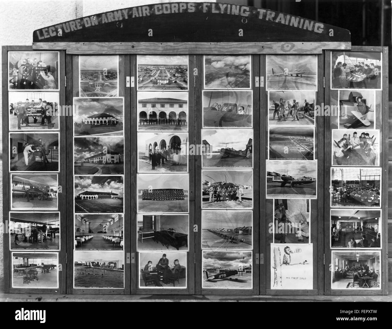This display board features photographs highlighting key moments in ...