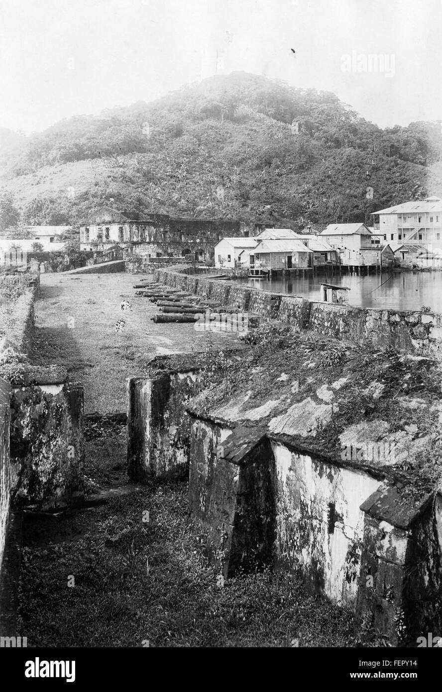 An image from Milton Blackstone's Panama Scrapbook, depicting a ...
