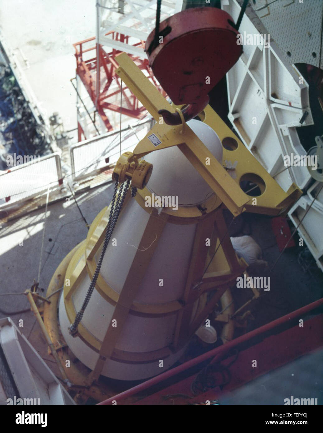 Atlas 7C Details GE Re-entry Vehicle; Nose Cone Installation Stock ...