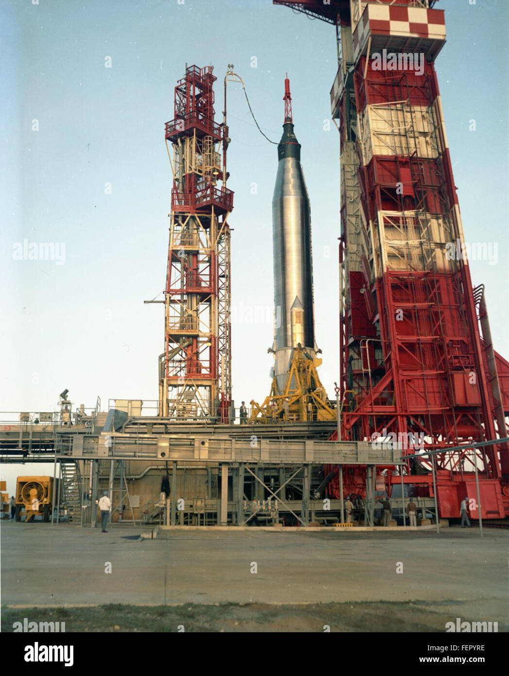 This image details the prelaunch of the Atlas 67D rocket, which was ...