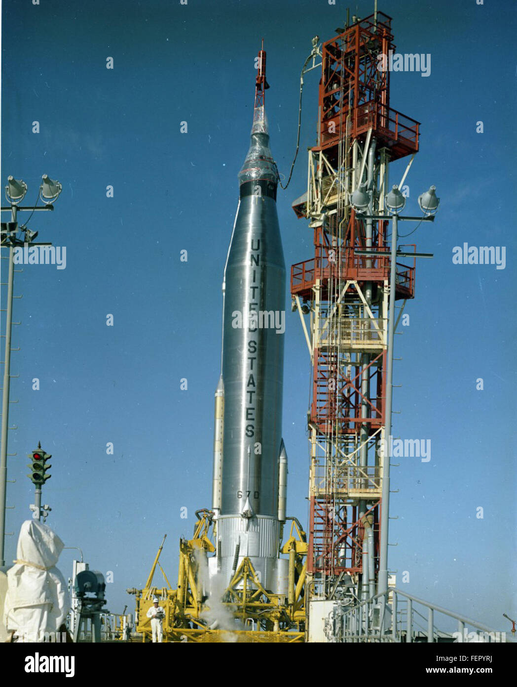 The Atlas 67D, during its flight readiness firing (FRF) test on the 67D ...