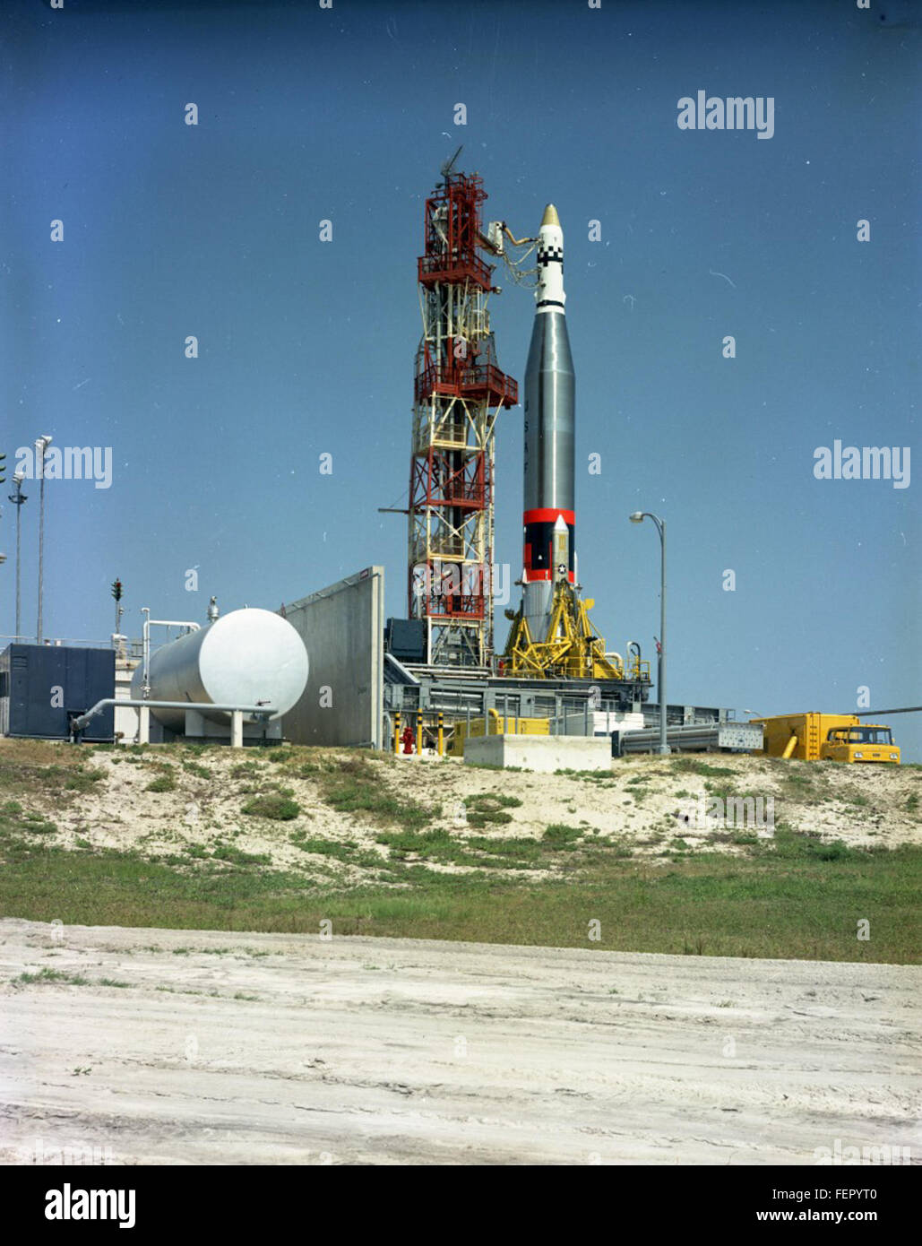 The Atlas 45D missile, depicted before launch, was an important part of ...