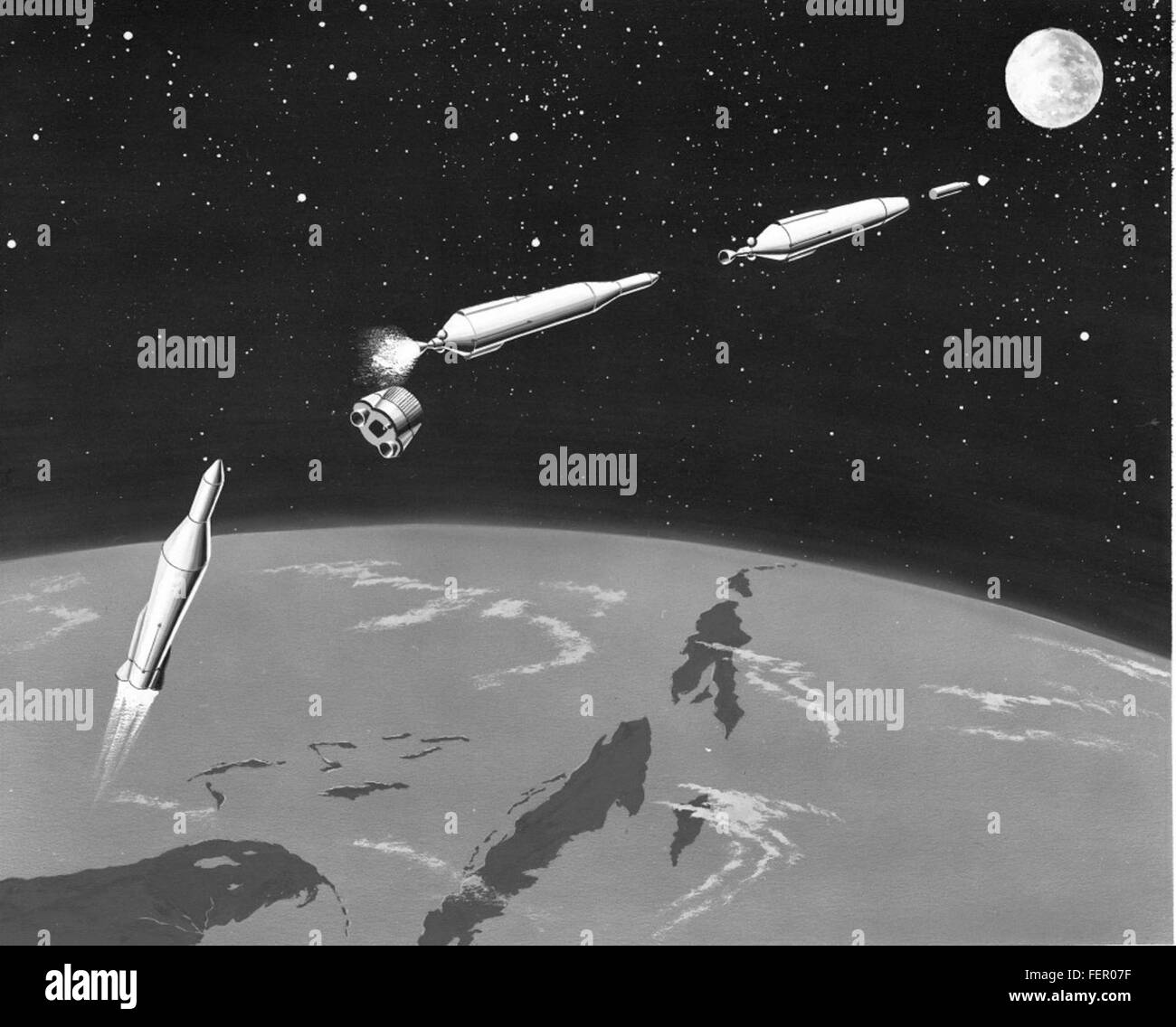 Atlas Centaur Details Centaur 14 Scale Mock Up; Side View Stock Photo ...