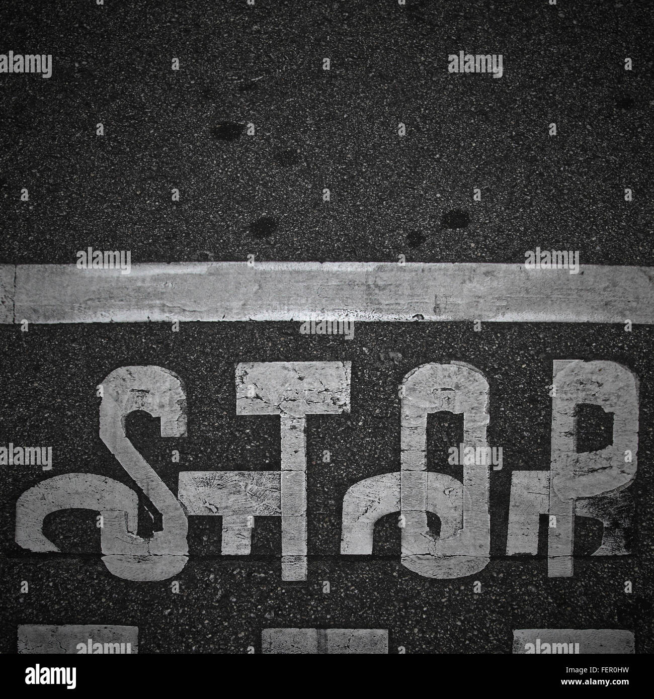 Road stop line hi-res stock photography and images - Alamy