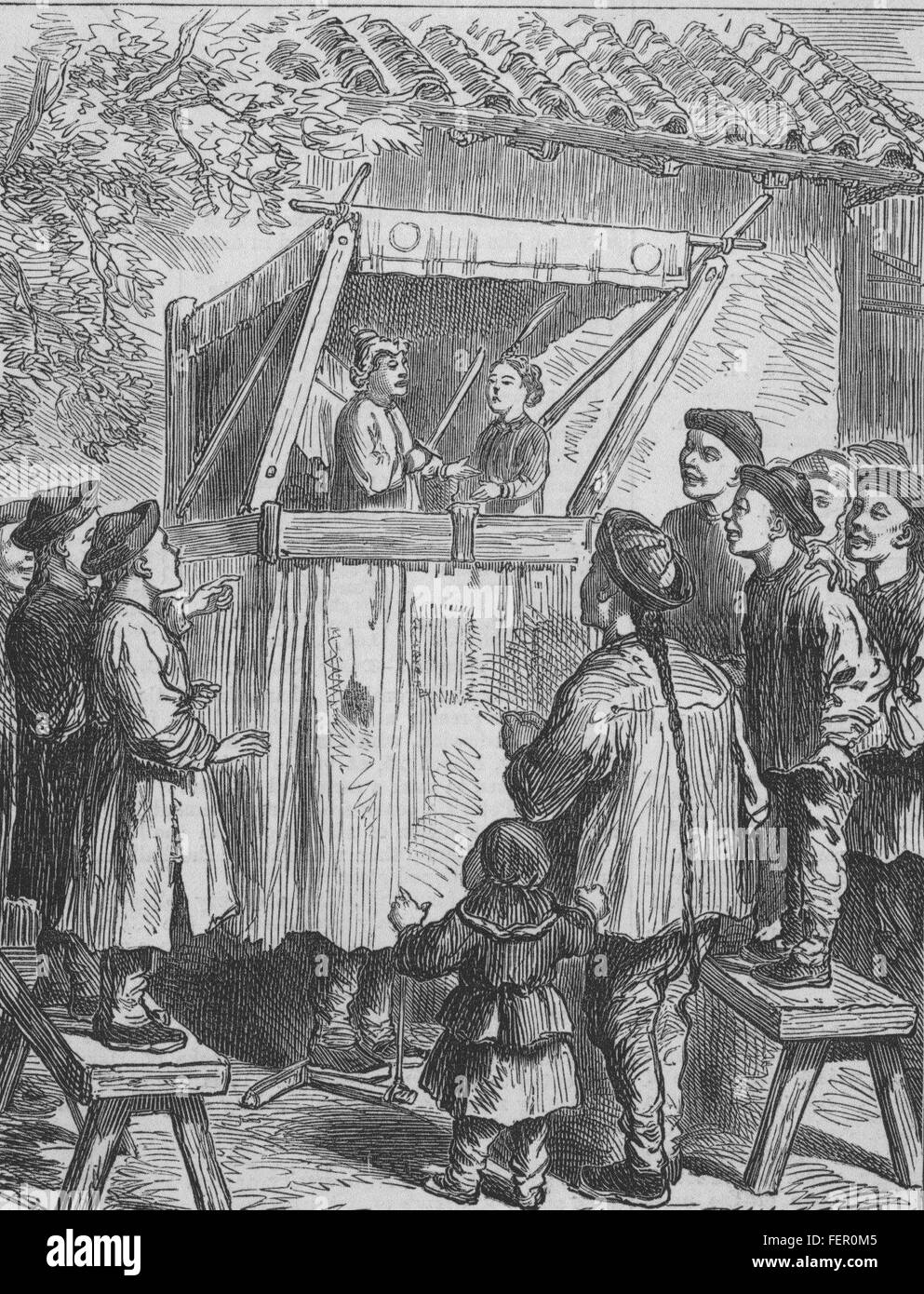 CHINA The Chinese Punch 1873. Illustrated London News Stock Photo - Alamy