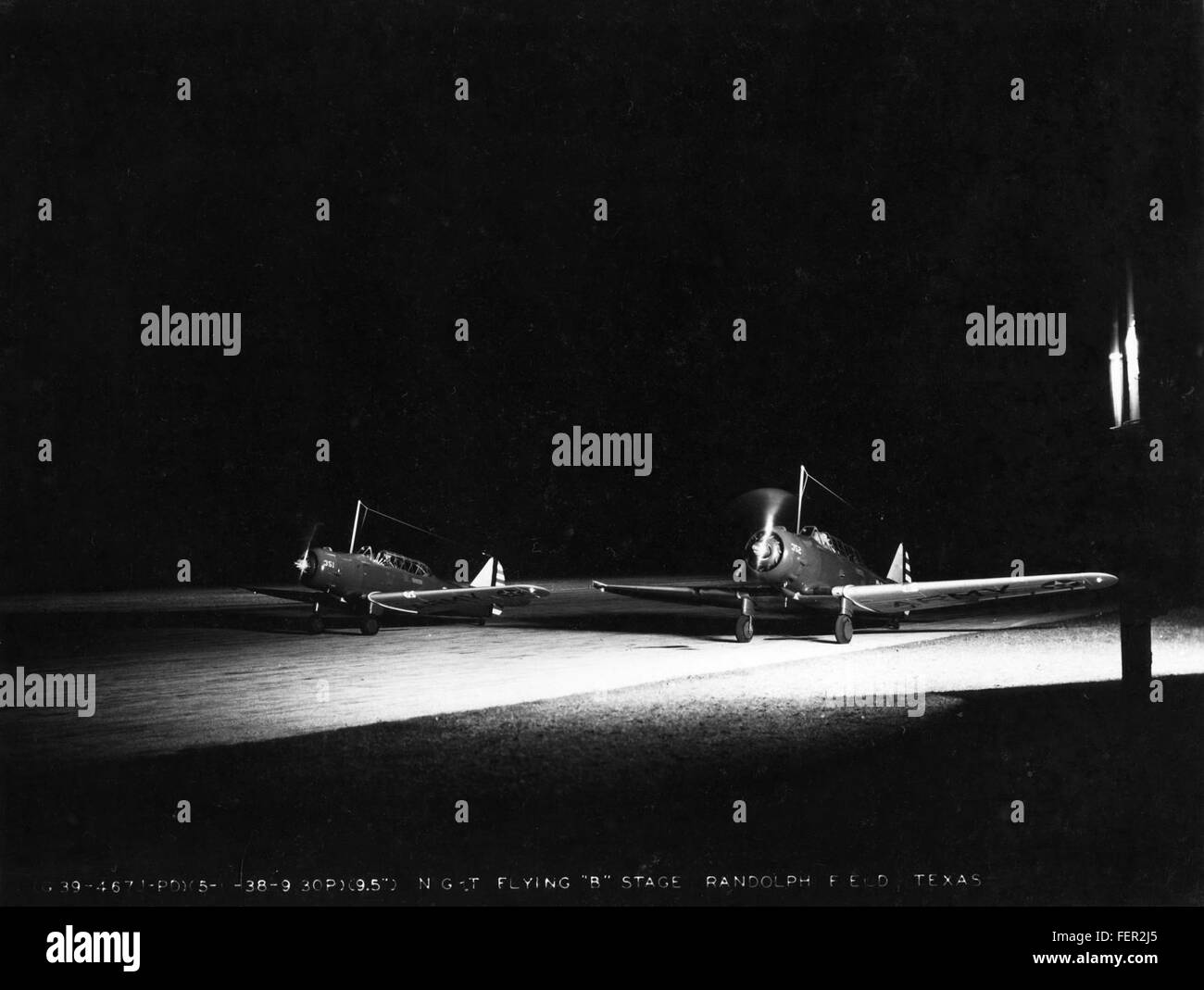 The North American BT-9 was used for night flying training at Randolph ...