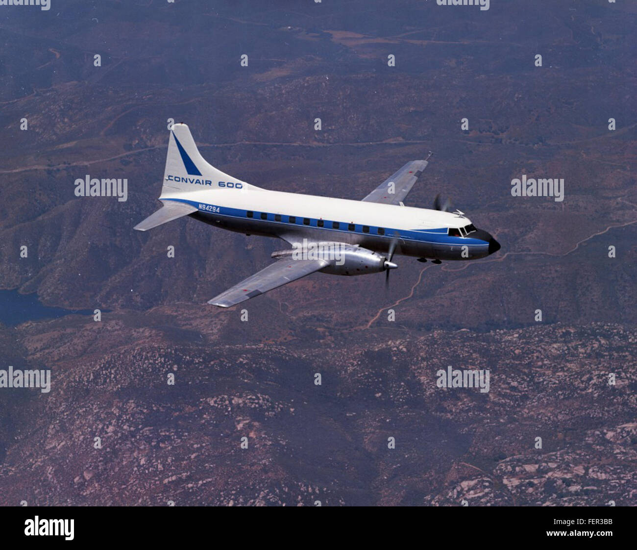 The Convair 600, registration N94294, was a twin-engine turboprop airliner developed in the ...
