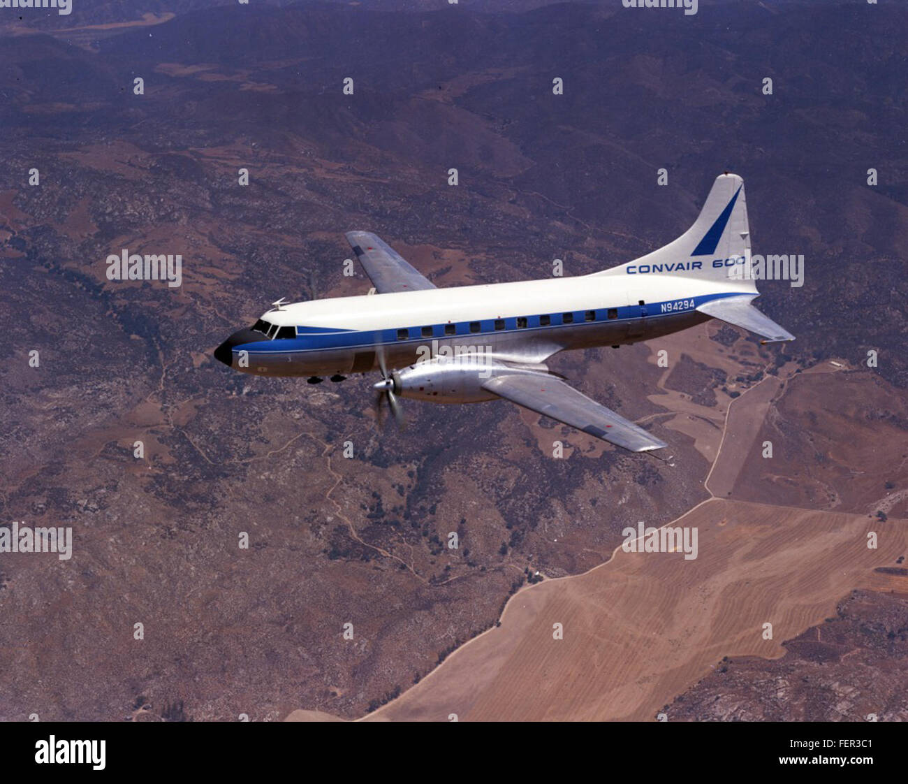 The Convair 600, registered as N94294, is seen here on August 18, 1965 ...