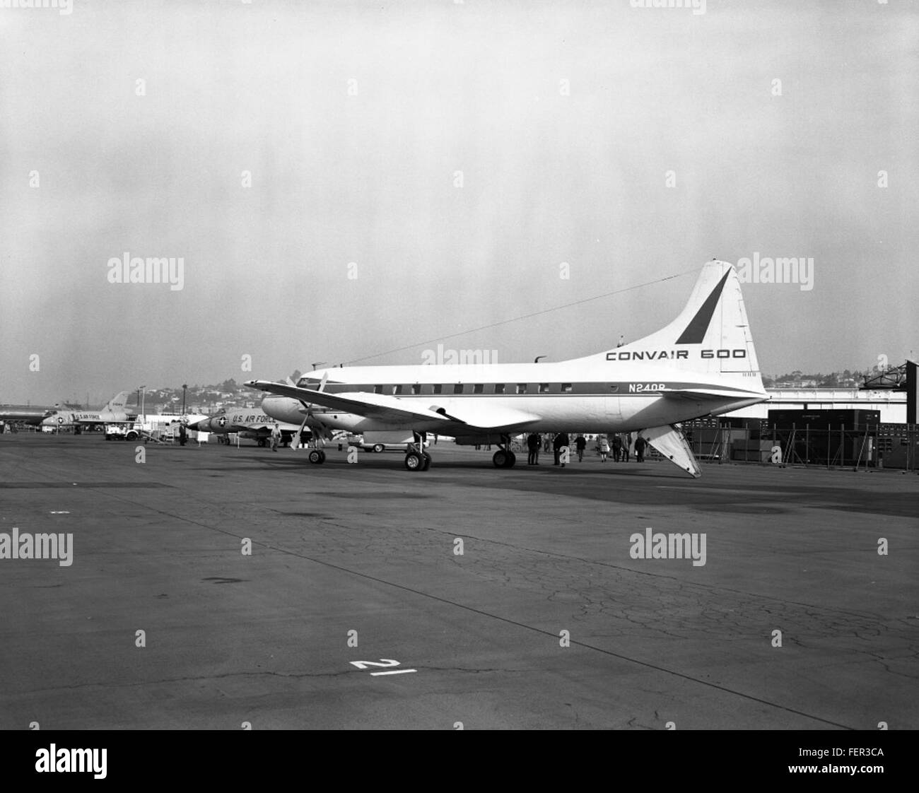 The Convair 600 N240R, photographed in 1966, was a notable aircraft ...