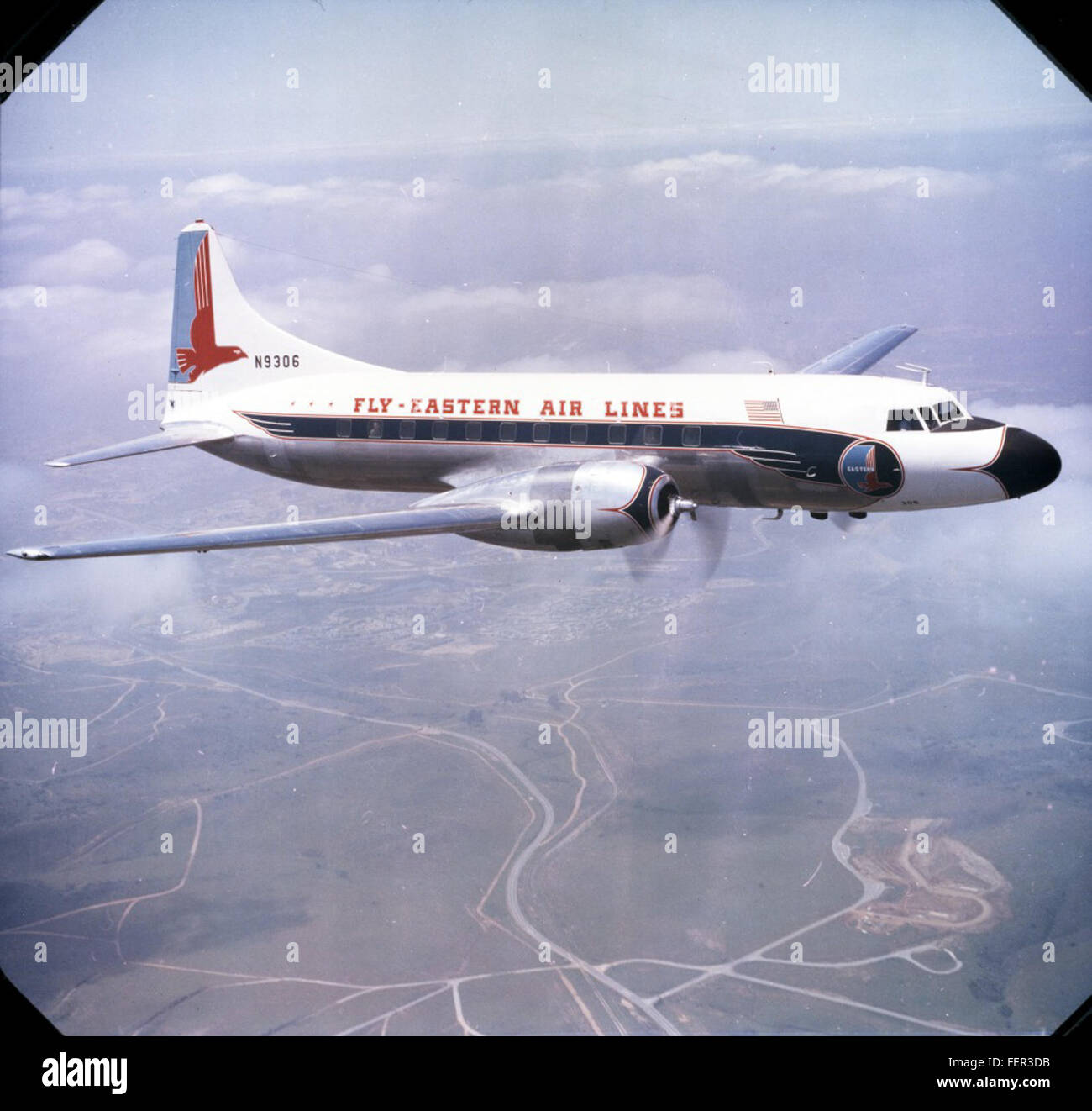 A photograph of the Convair 440 Metropolitan (registration N9306), an ...