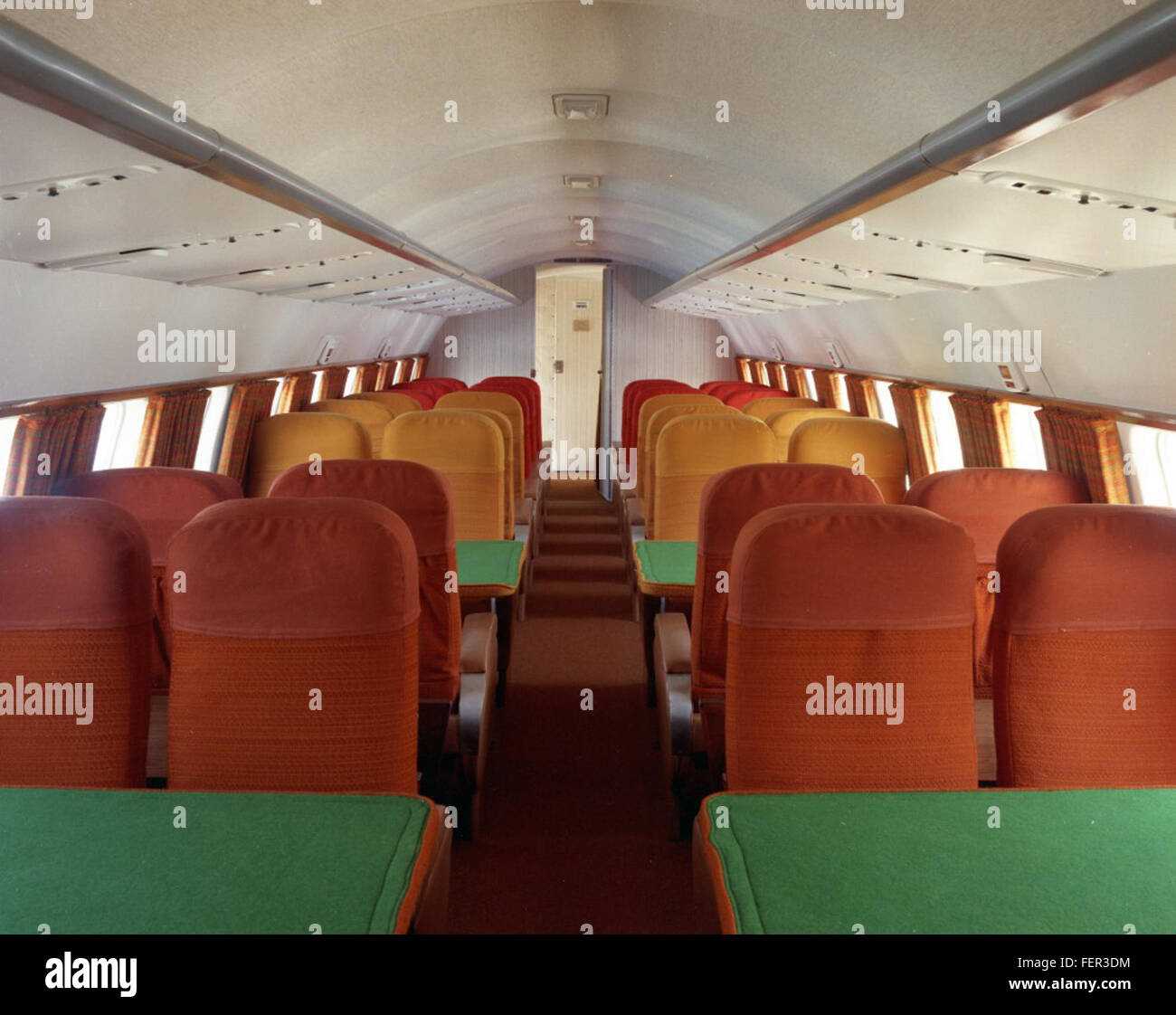 The Convair 340, photographed in 1968, showcases its spacious interior ...