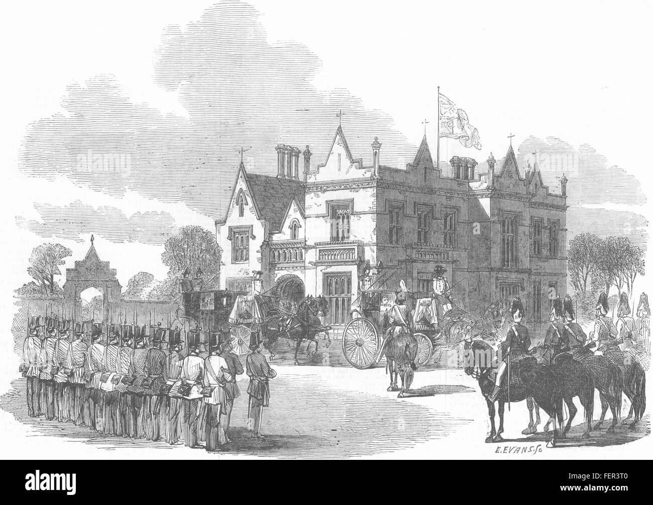 MANCHESTER HRH Prince Albert leaving Abney Hall, Cheadle. Stockport ...