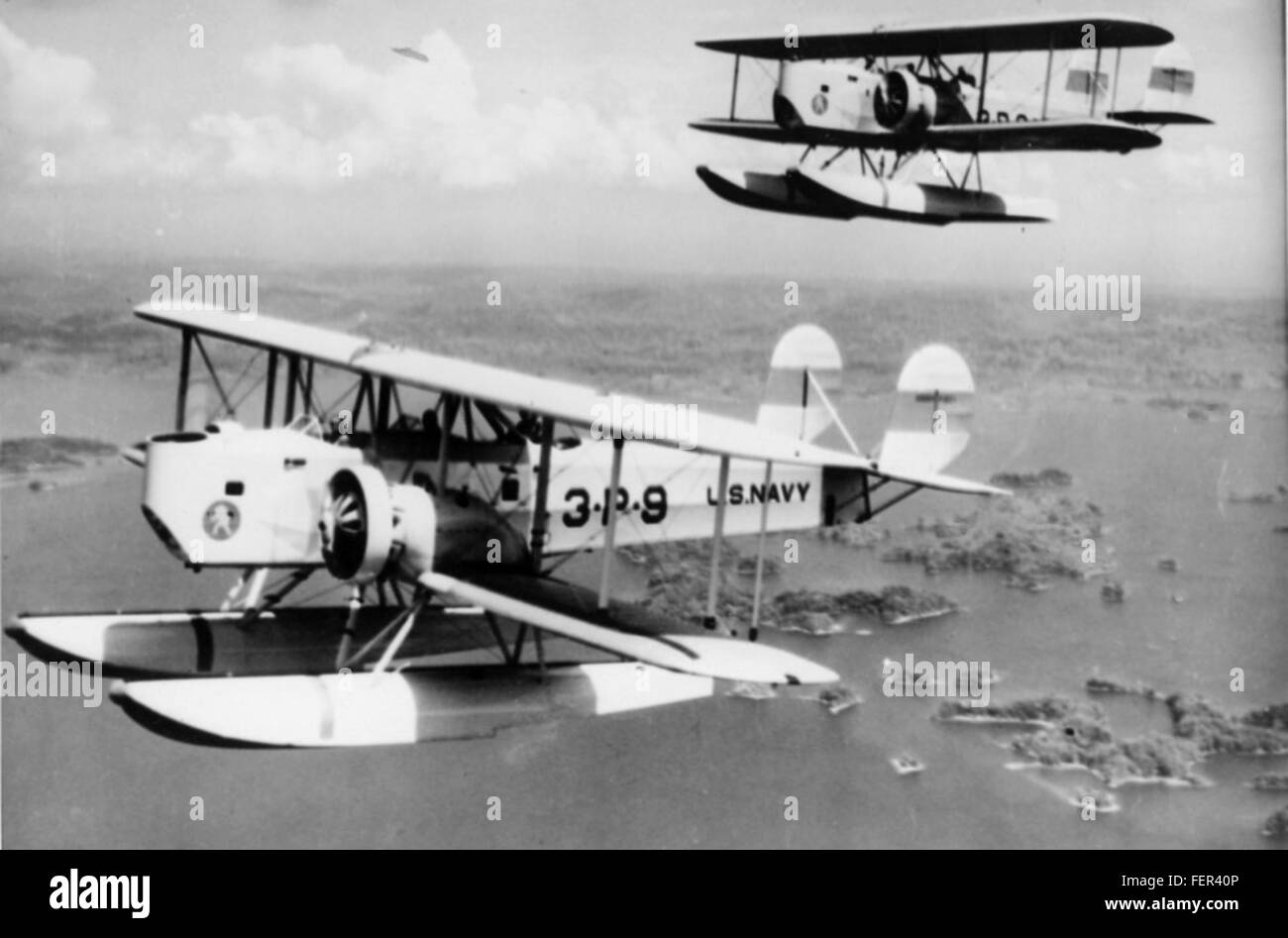The Douglas P2D-1, a U.S. Navy twin-engine patrol bomber, is shown in ...