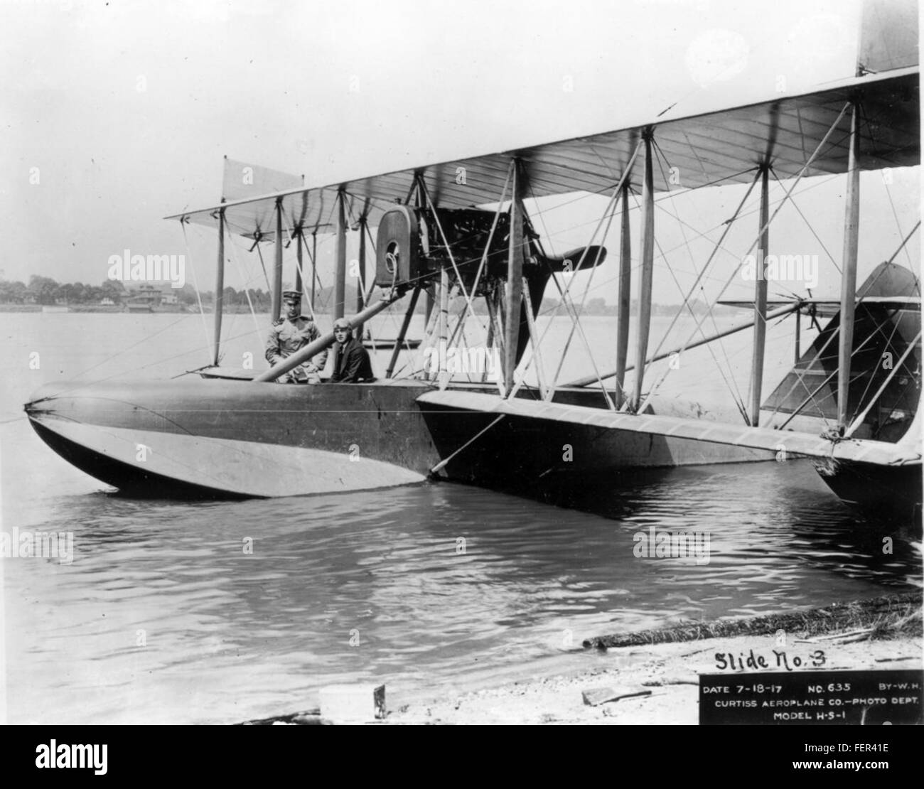 This photograph captures the Curtiss HS-1 seaplane (serial number 71817 ...