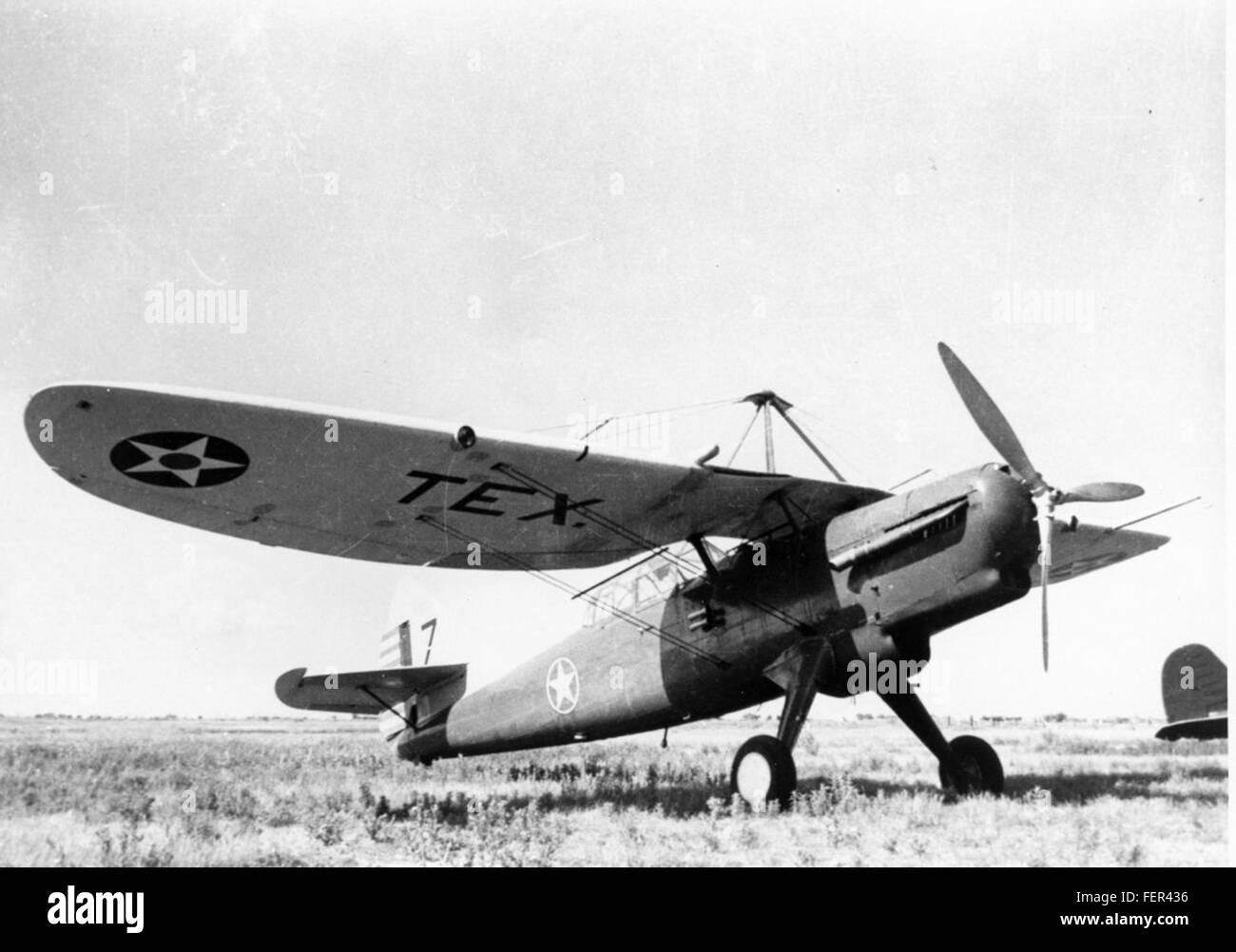 The Douglas O-43A, a reconnaissance aircraft used by the Texas National ...