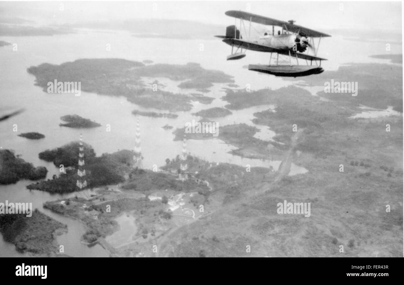 The Vought O2U-2 Corsair, a naval reconnaissance biplane, is shown here ...