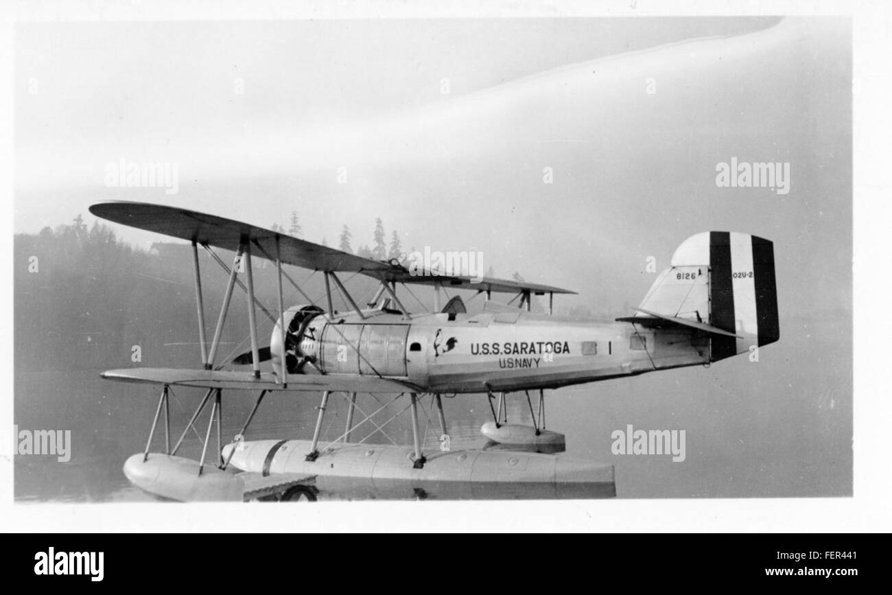 The Vought O2U-2 Corsair, shown in this photo by Howard Eckert, was a ...