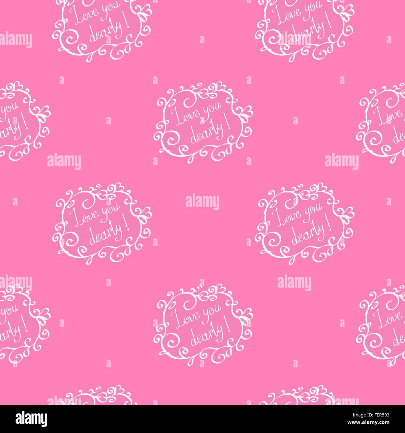 Love you dearly. Greeting seamless background Stock Vector Image & Art ...