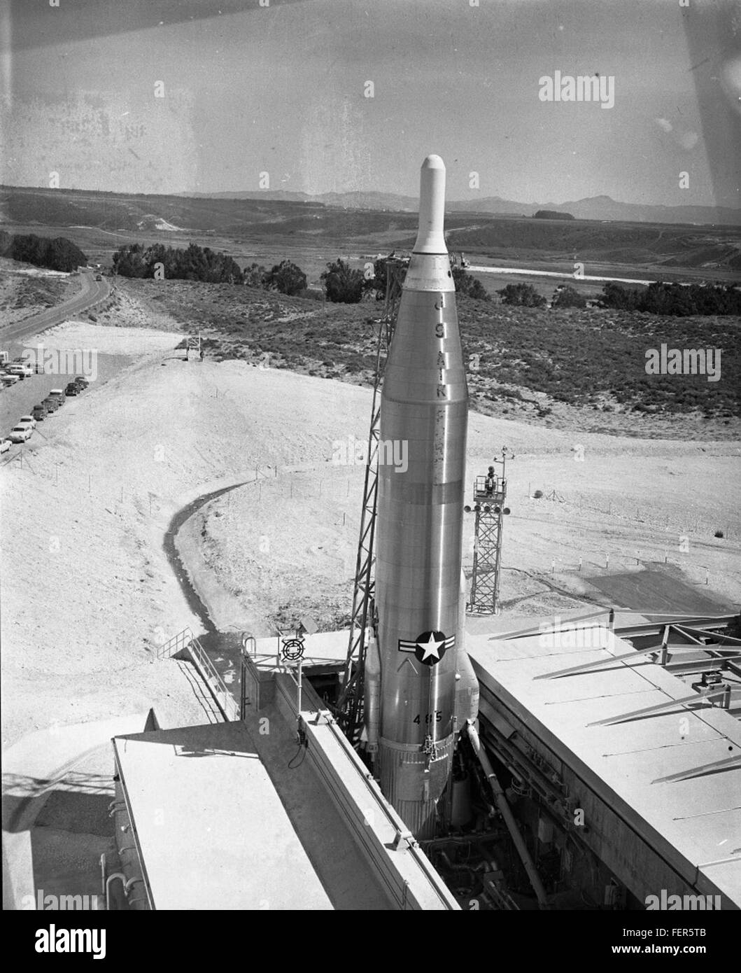 Atlas 27E Details Erection of 27E; Clam Shell Open Stock Photo - Alamy