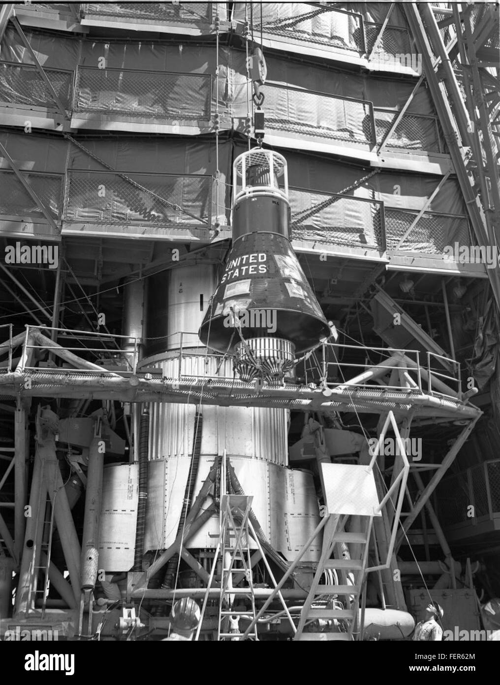The Atlas 113D rocket details a moment during a space mission, showing ...