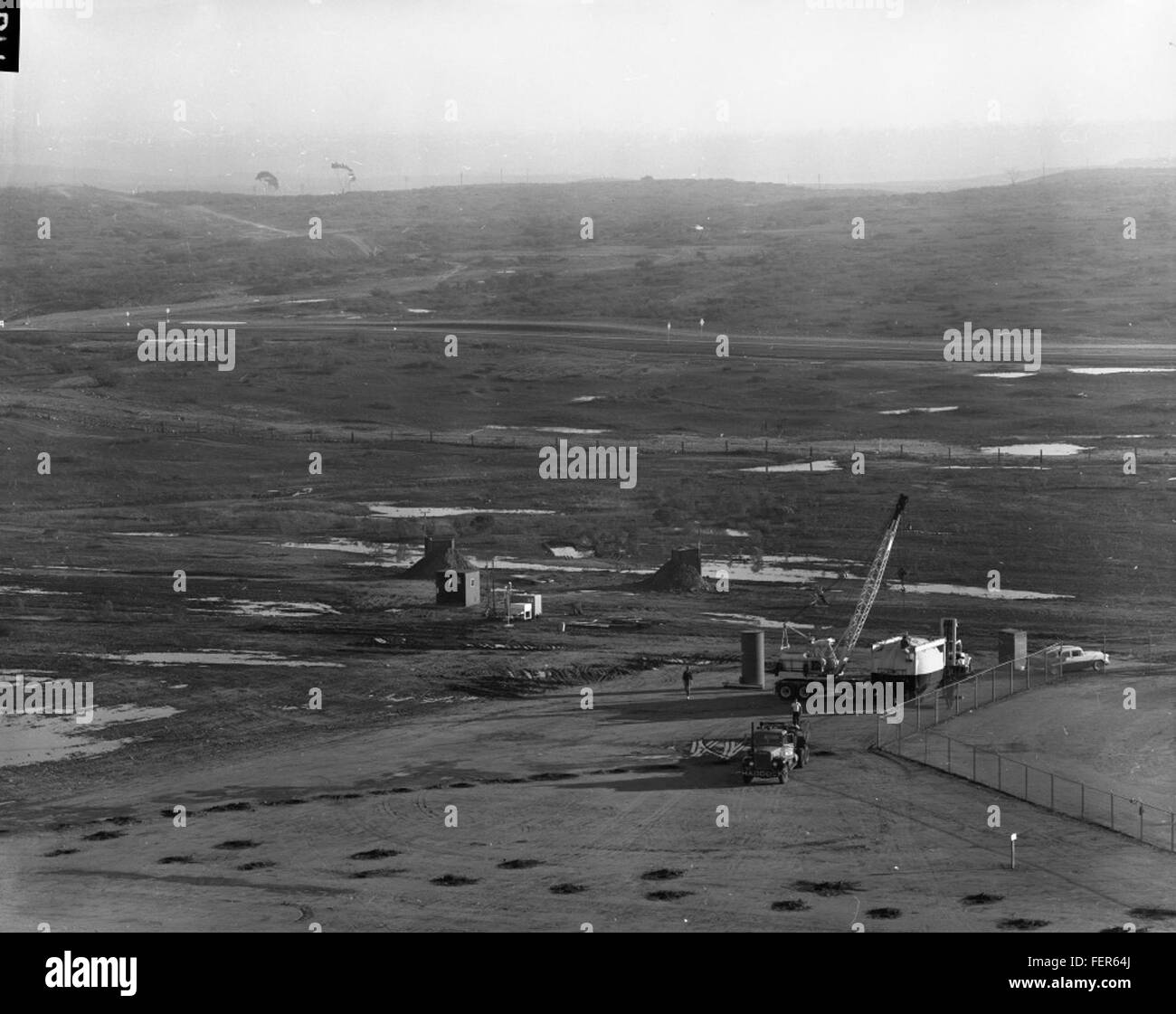 This image shows the test area for LOX (liquid oxygen) compatibility ...