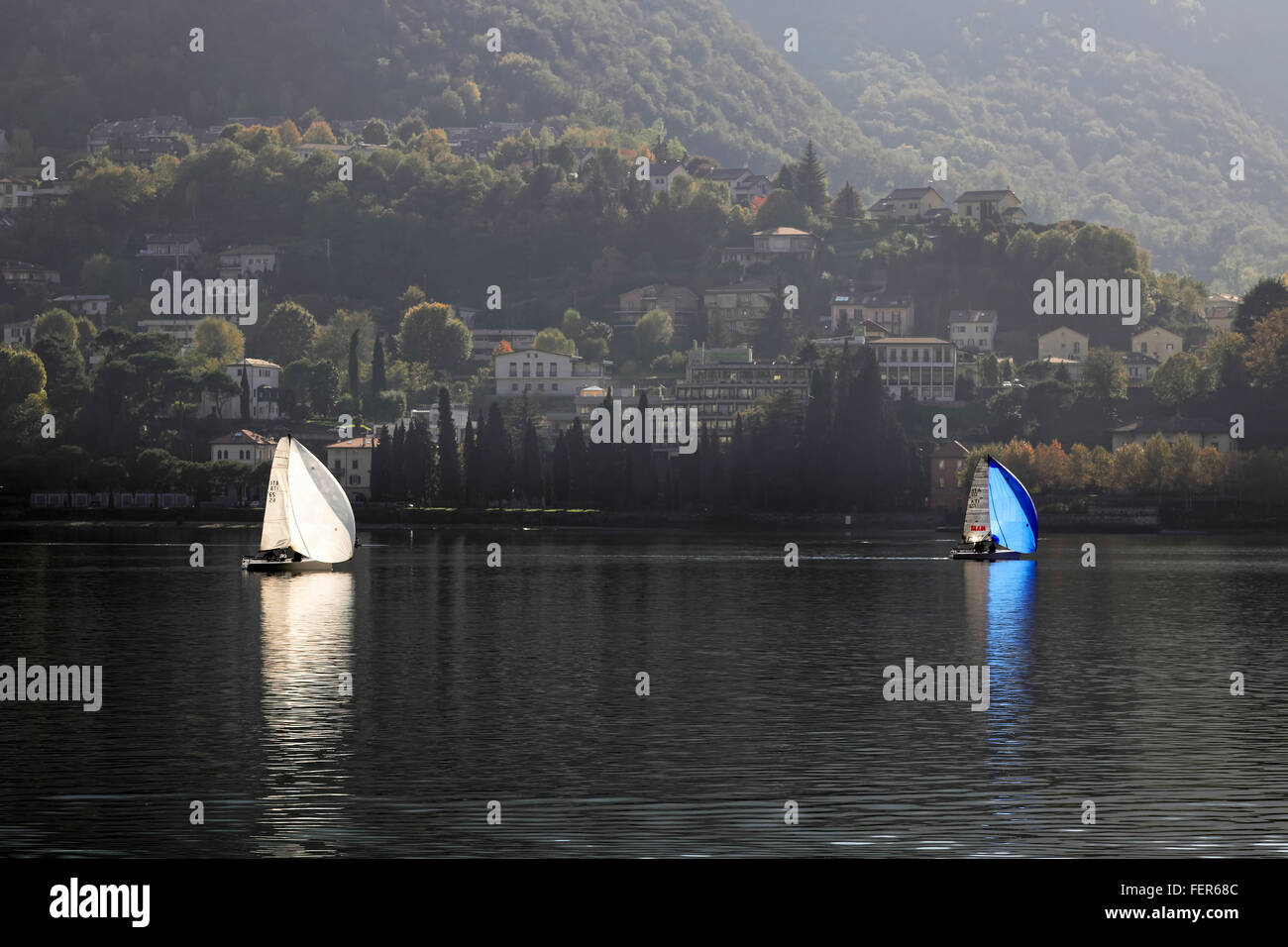 Sailing on Lake Como Stock Photo - Alamy