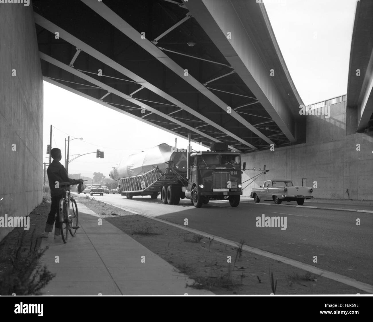 The Atlas transport convoy, shown navigating through the San Clemente ...