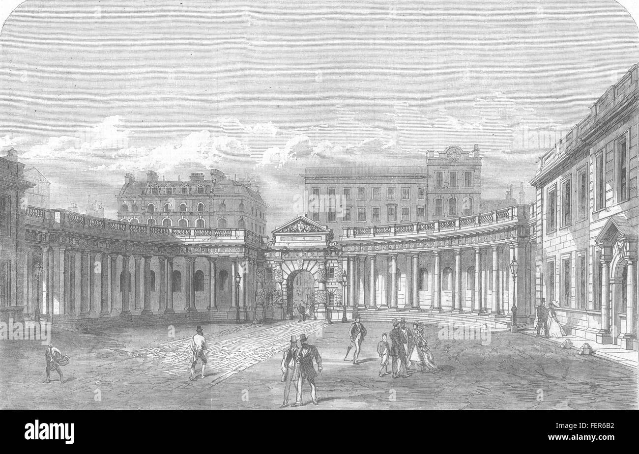 BURLINGTON HOUSE The Colonnade. London 1866. Illustrated London News ...