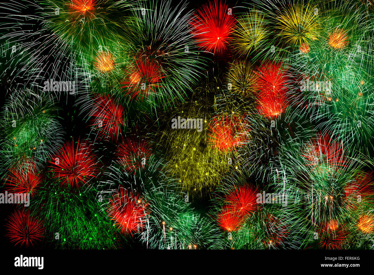 Beautiful fireworks in sky hi-res stock photography and images - Alamy