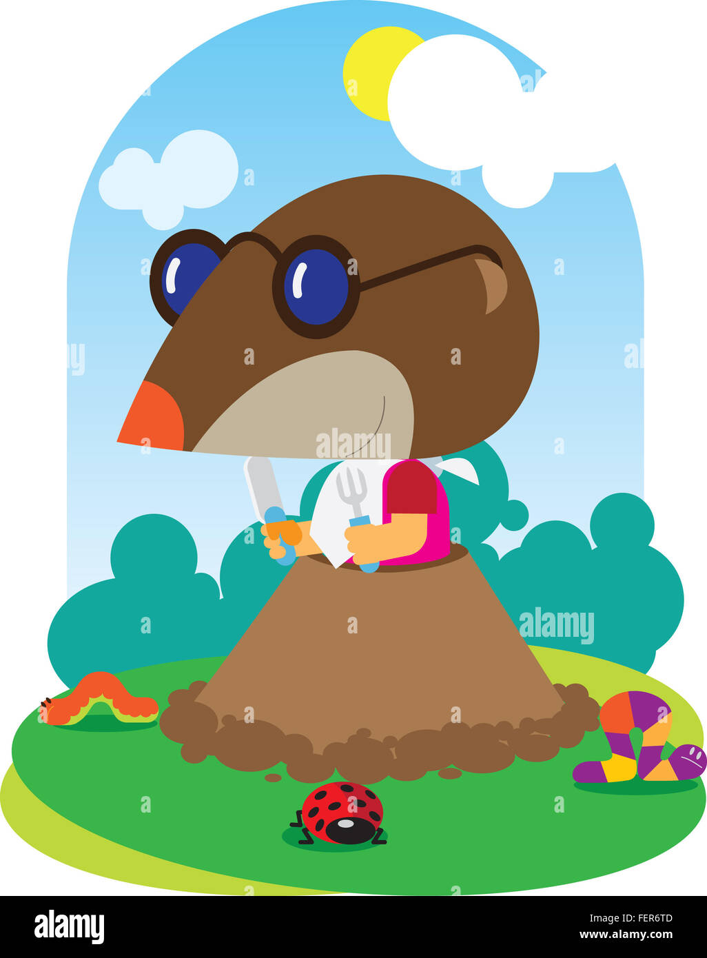 Cartoon mole hi-res stock photography and images - Alamy