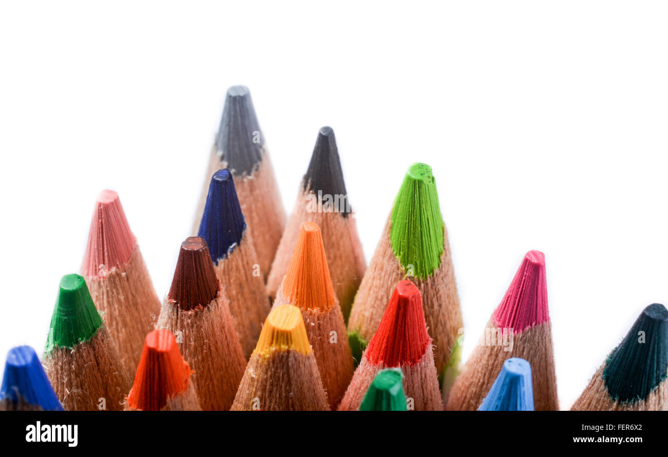 Color pencils of various color Stock Photo - Alamy