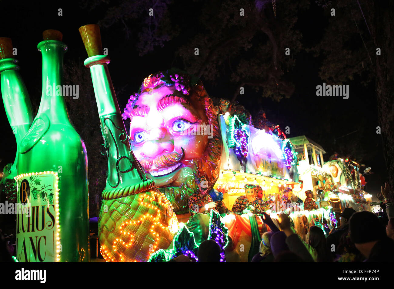 New Orleans, LOUISIANA, USA. 7th Feb, 2016. A float in the Krewe of ...