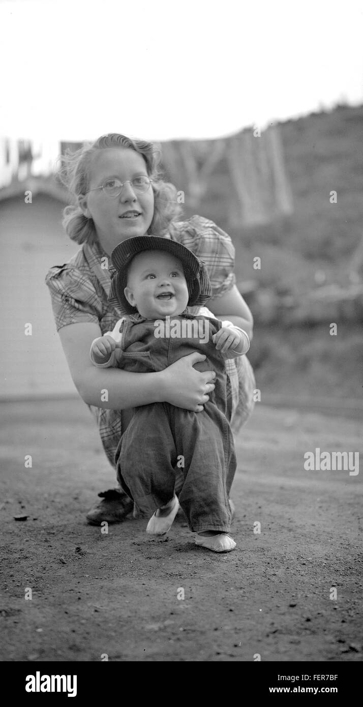 Clara Anderson and Mary Lee are pictured in the yard of Charles Lee ...