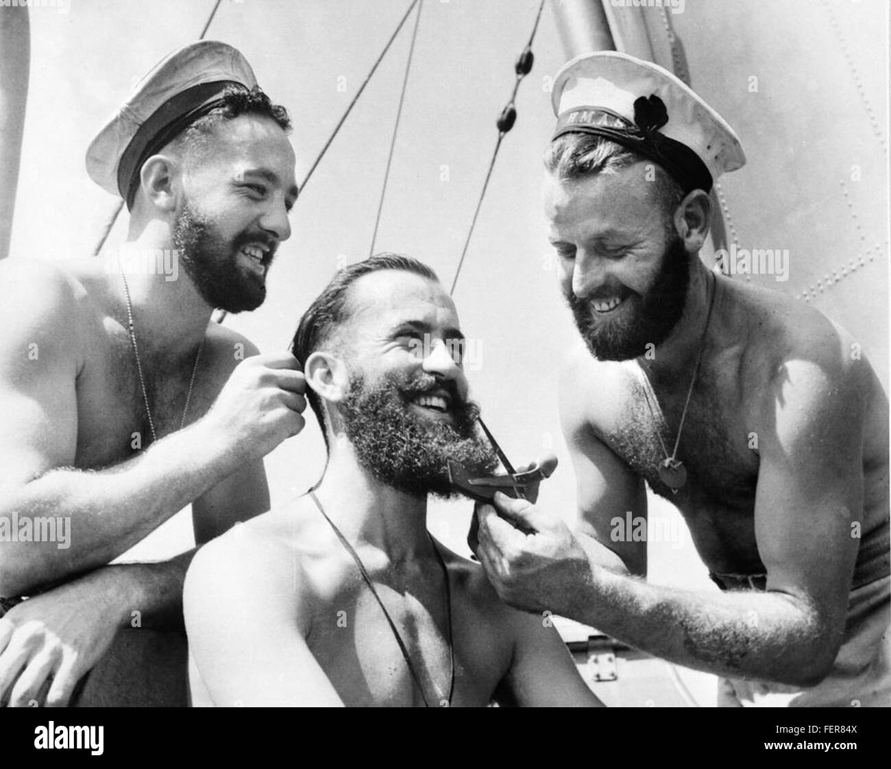 A collection of individuals displaying their impressive beards ...