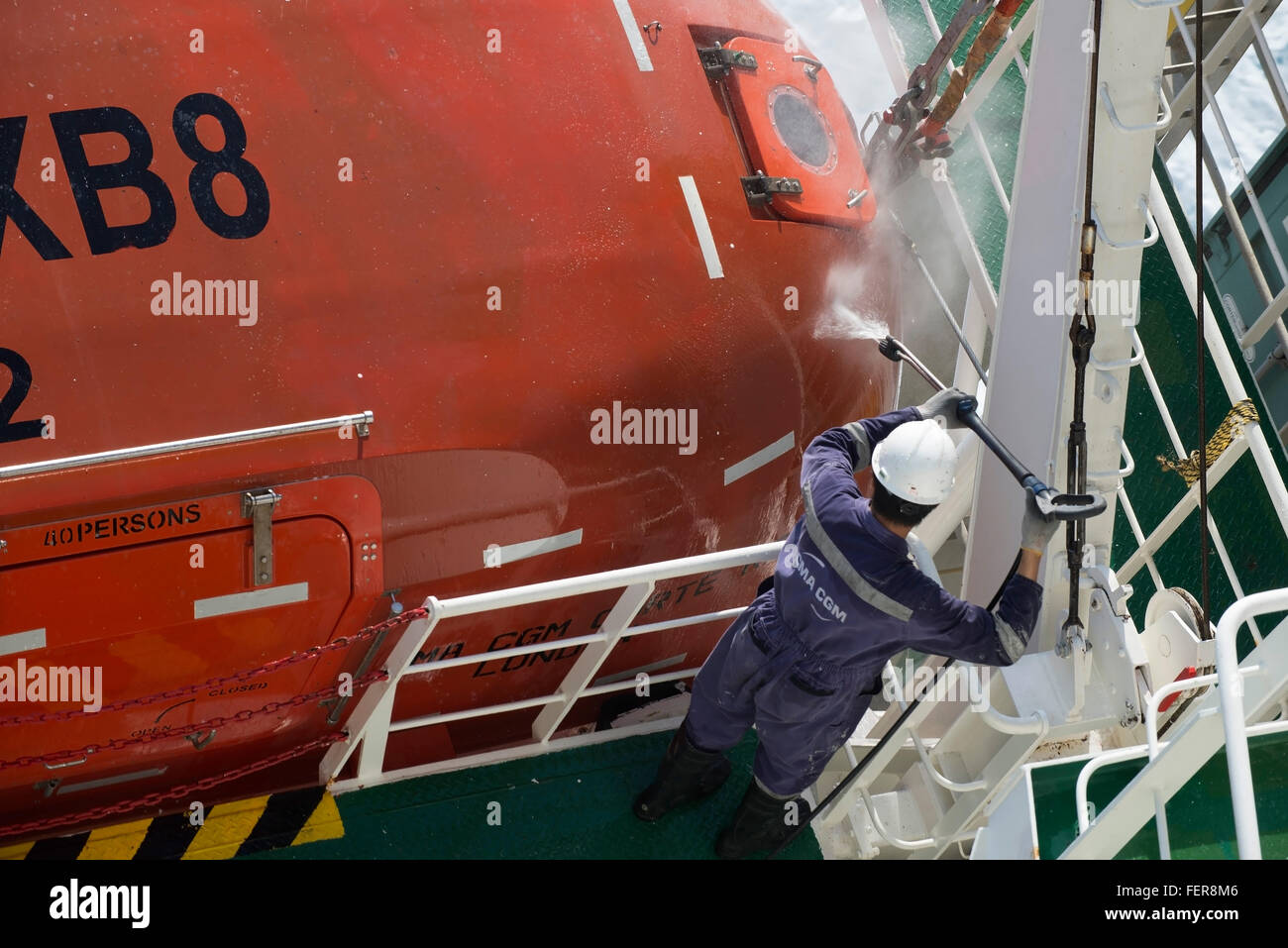 Crew on lifeboat hi-res stock photography and images - Alamy