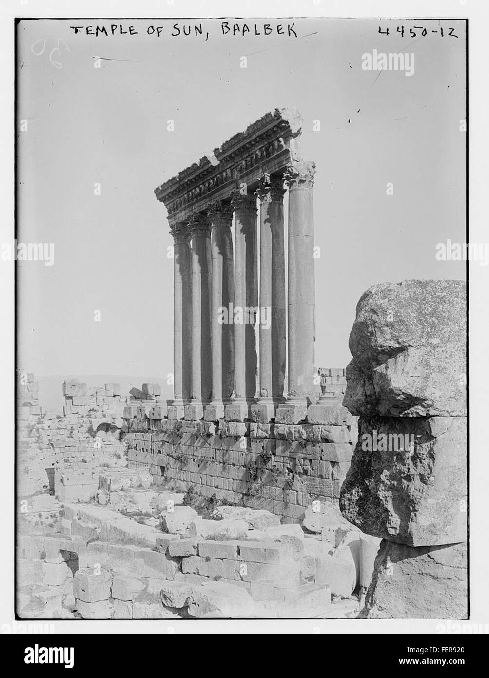The Temple of the Sun in Baalbek, Lebanon, is a Roman-era structure ...