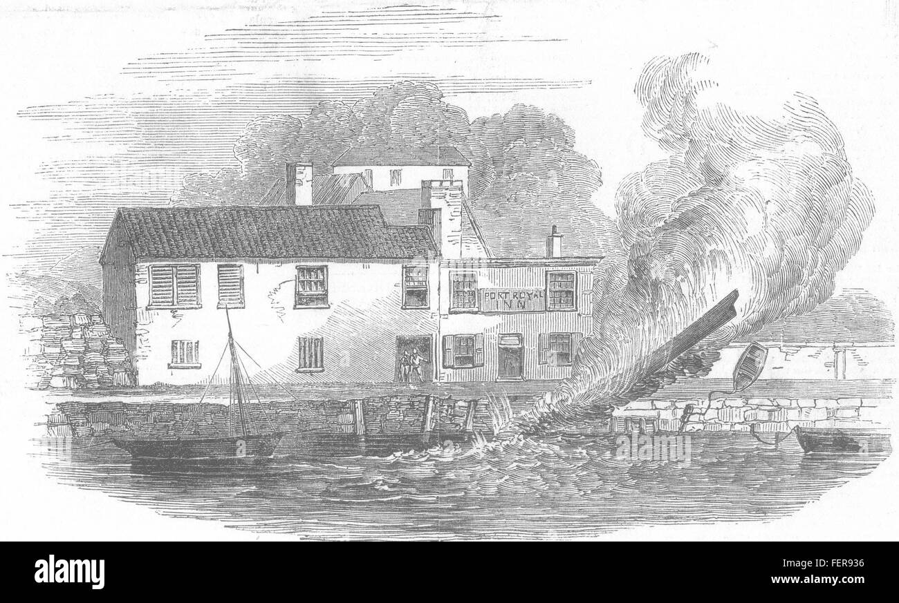 EXETER Whirlwind. Devon 1850. Illustrated London News Stock Photo - Alamy