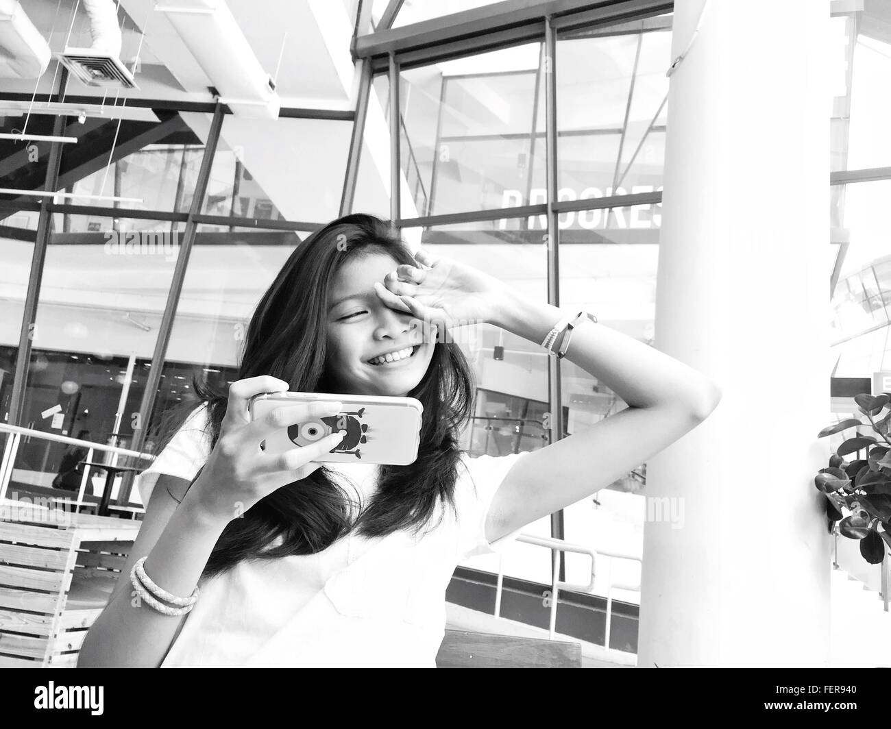 Hand over one eye Black and White Stock Photos & Images - Alamy