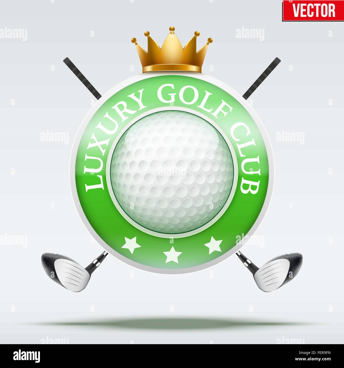 Golf ball clubs emblem Stock Vector Images - Alamy