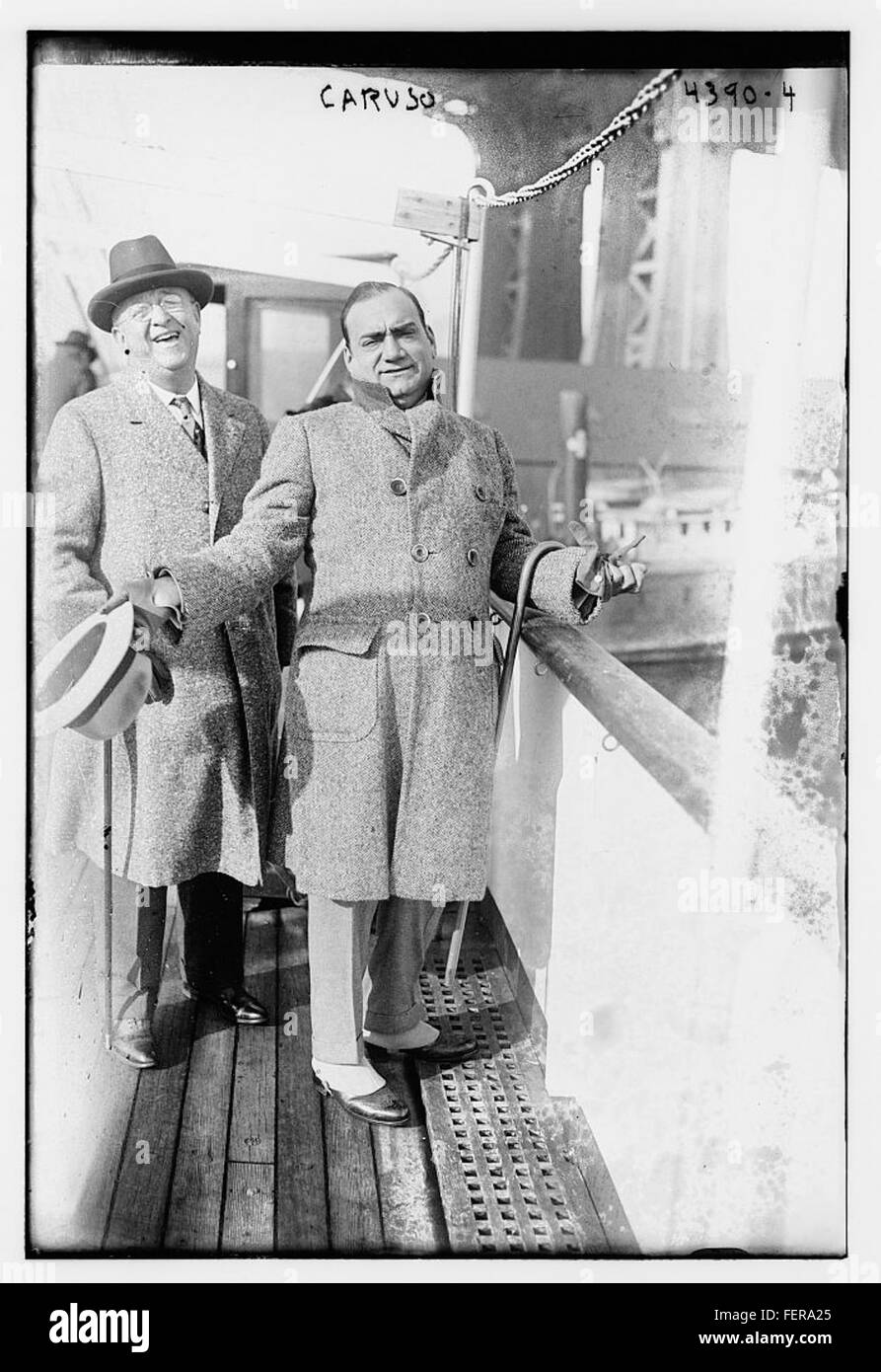 A portrait of Enrico Caruso, one of the most famous opera singers in ...