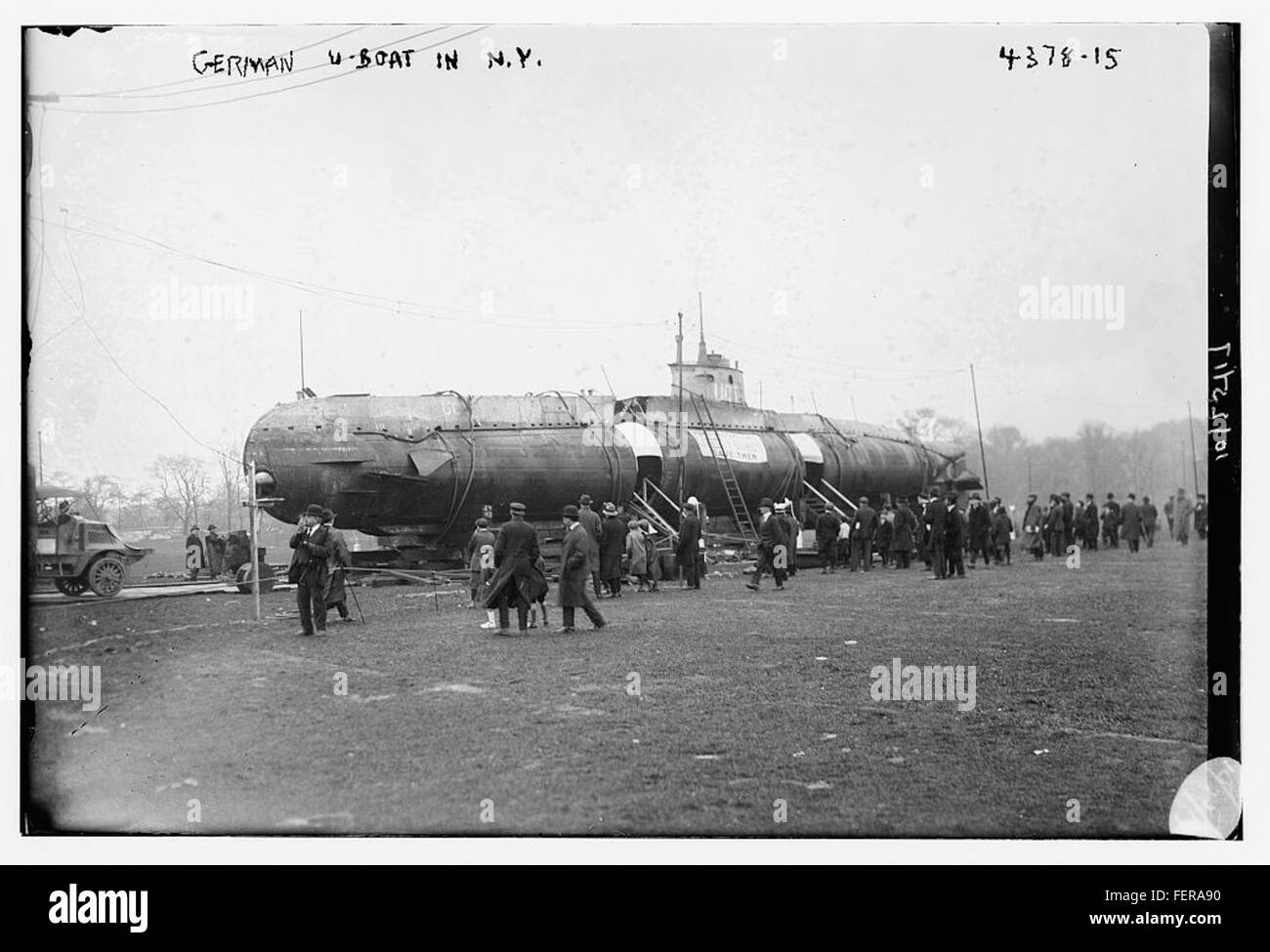 A German U-Boat captured or photographed in New York, likely during or ...