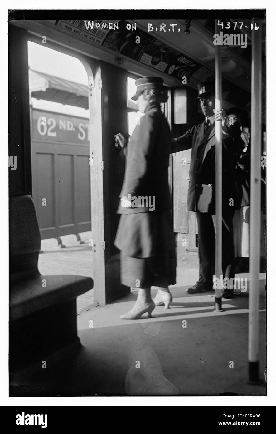 Women on city bus Black and White Stock Photos & Images - Alamy