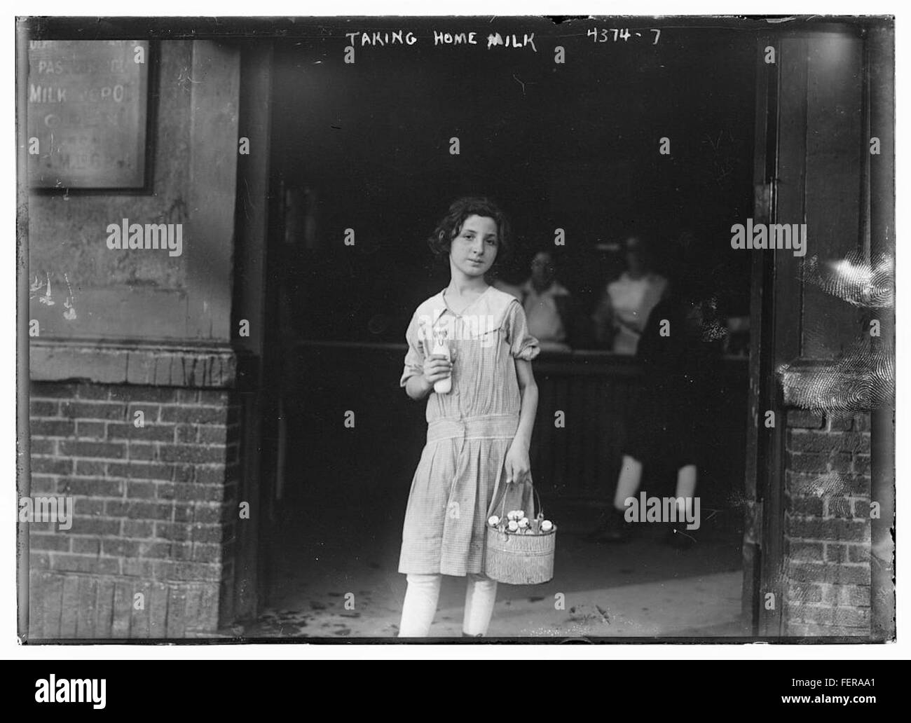 Home milk delivery Black and White Stock Photos & Images - Alamy