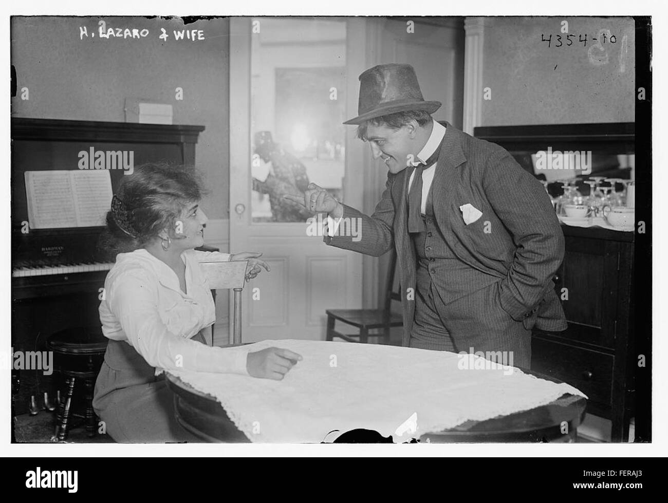Portrait of H. Lazaro and his wife, likely capturing a personal moment ...