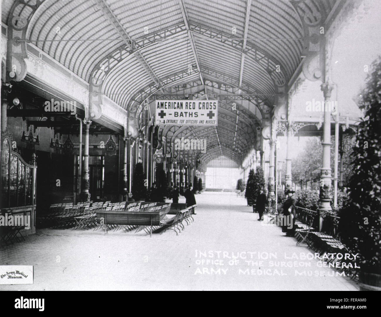 US Army Base Hospital No 36, Vittel, France, Arcade Stock Photo - Alamy