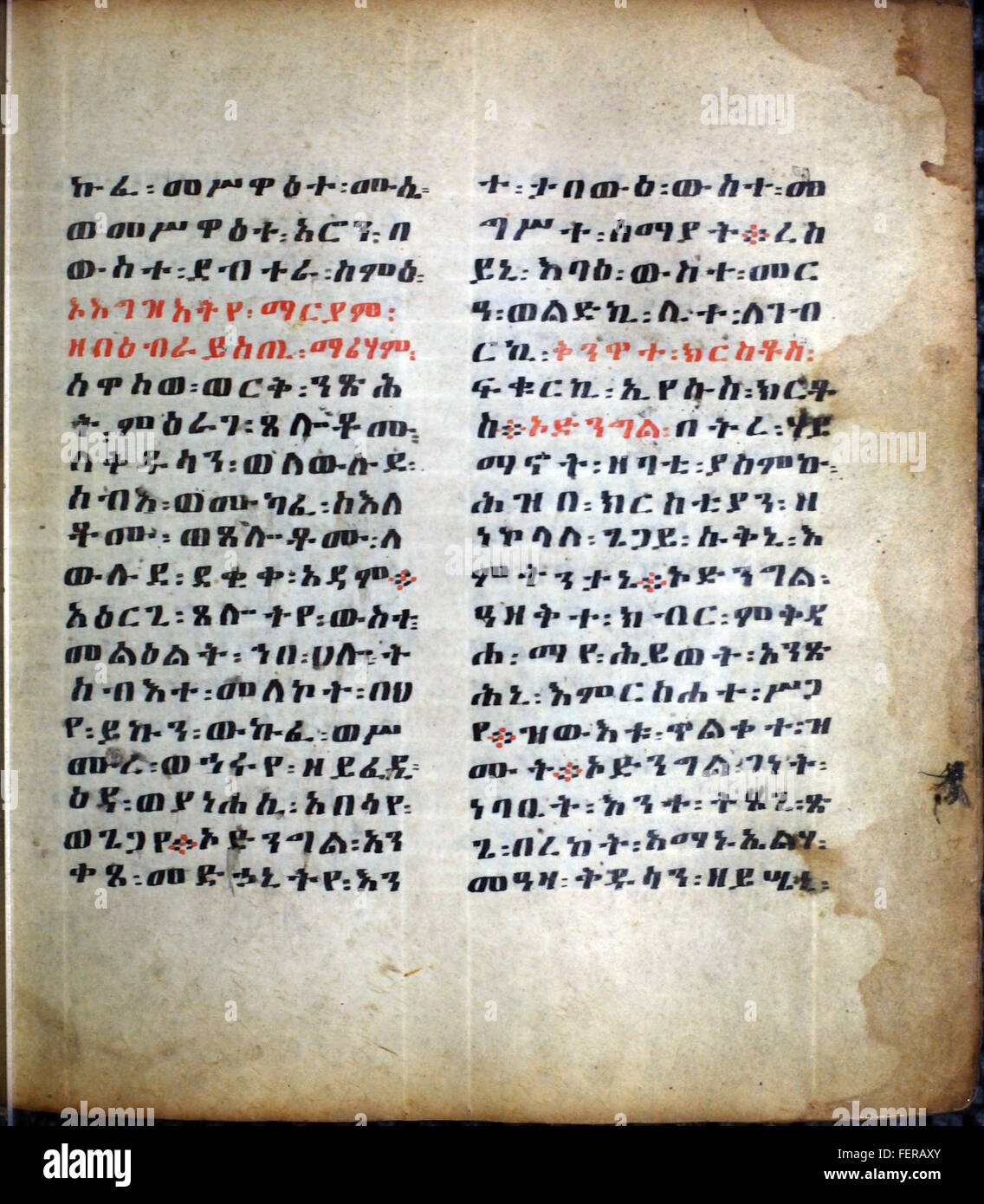 Page 111 of an Ethiopian prayer book, featuring religious text and ...
