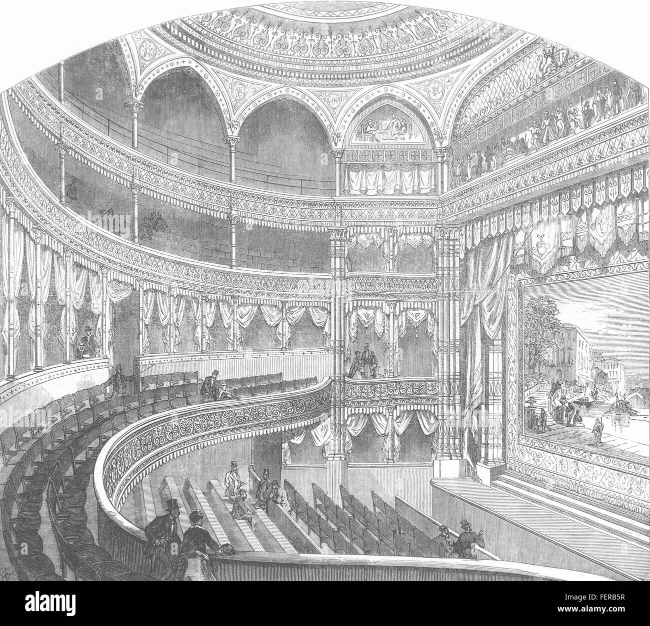STRAND The Gaiety Theatre. London 1869. Illustrated London News Stock ...
