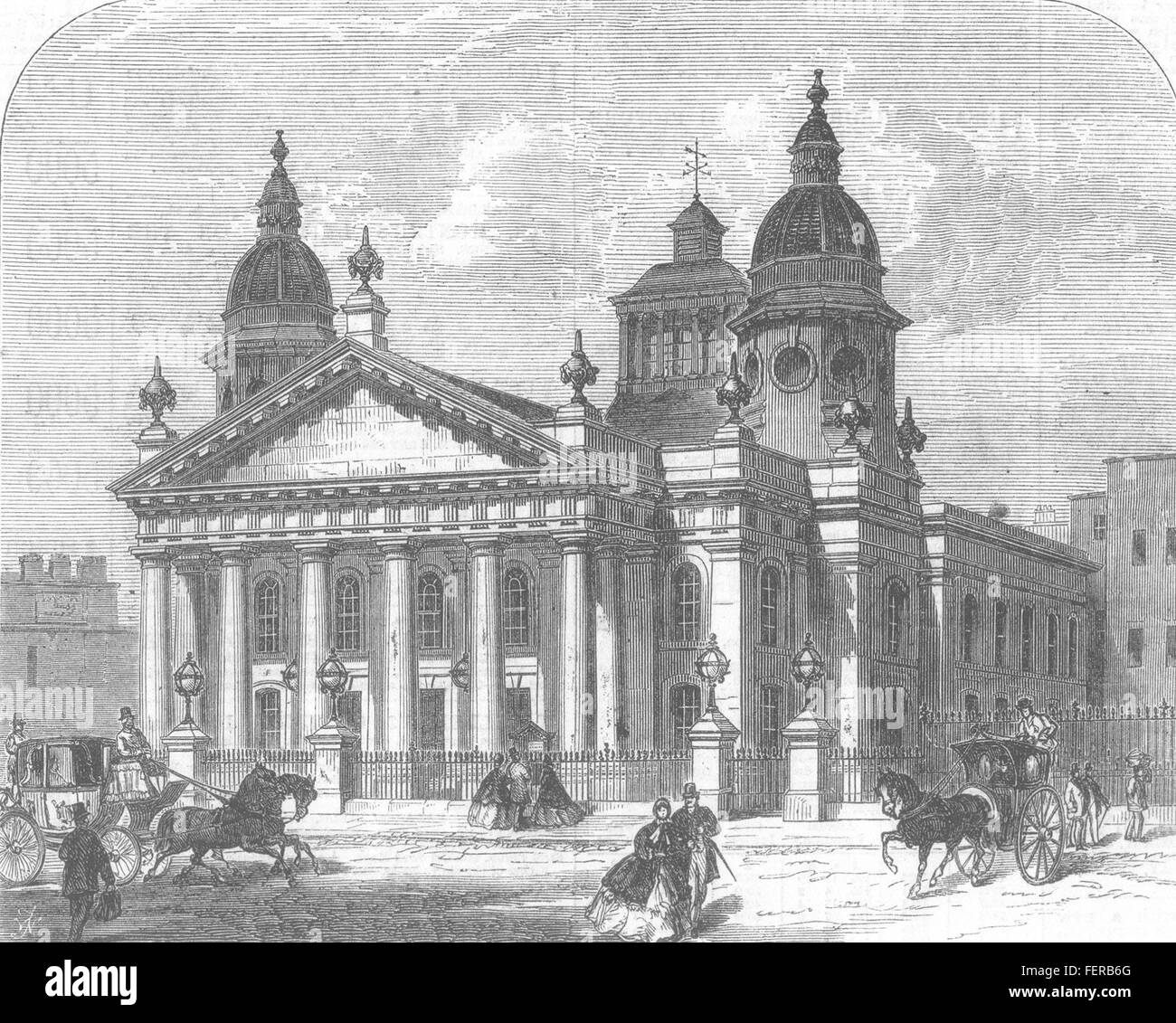 LONDON Whitfield's Chapel, Tottenham Court Road, lately rebuilt 1865 ...