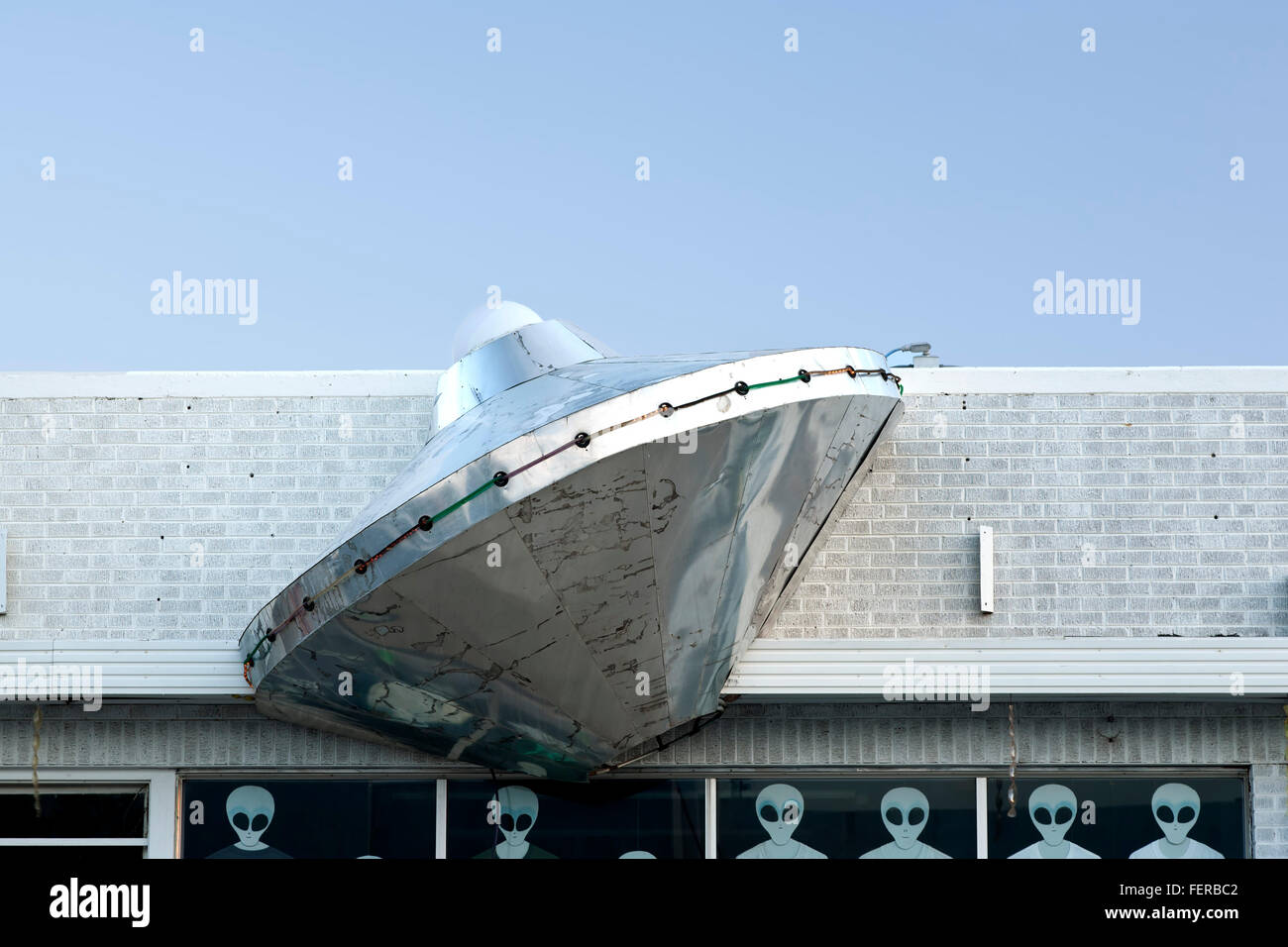 UFO spaceship, Roswell, New Mexico USA Stock Photo - Alamy